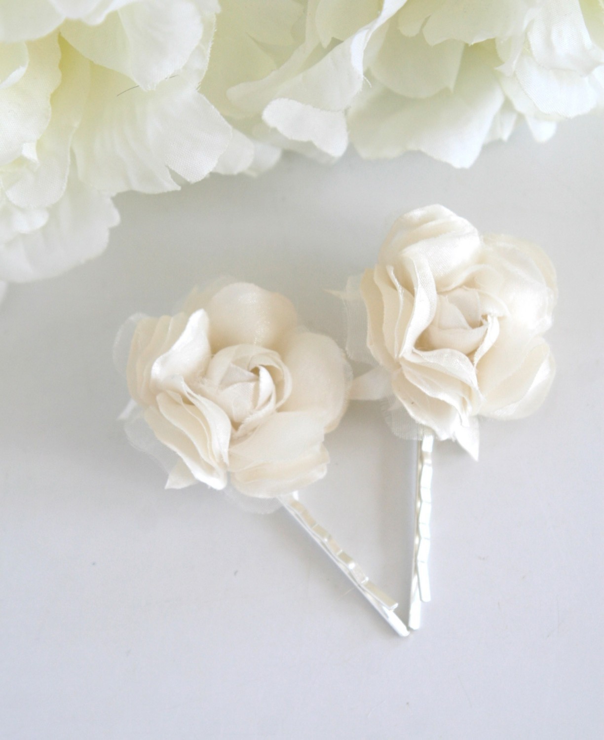 Bogo -2 Ivory Bridal Hair Flowers - A Set Of Wedding Flowers on Luulla